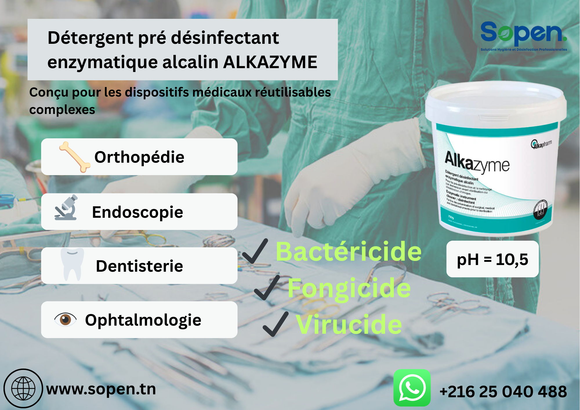 détergent prédésinfectant enzymatique alcalin (pH 10,5) , ALKAZYME ...